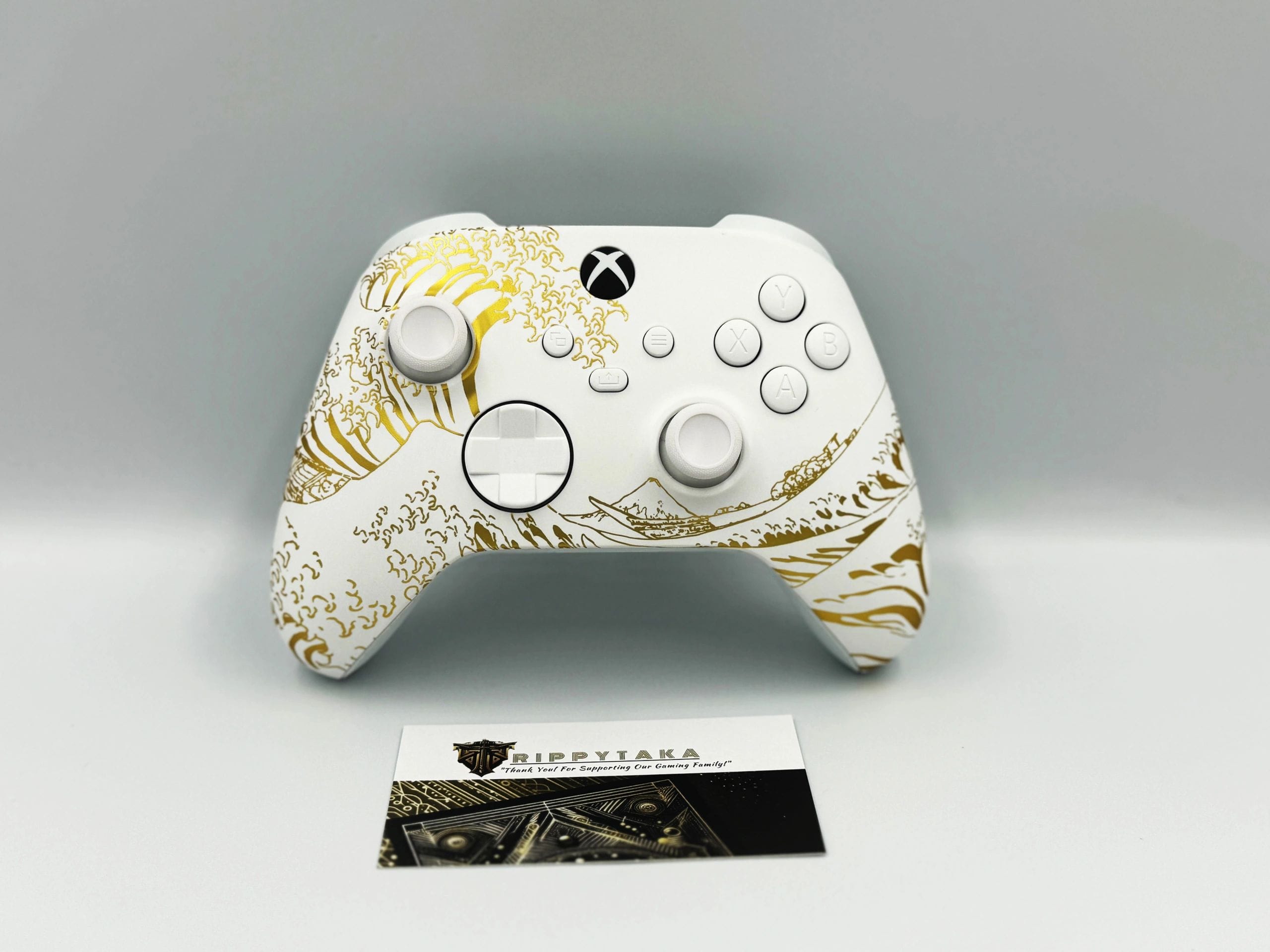 Custom Xbox Series X/S Controller Solid White and "Golden Waves" Design ...