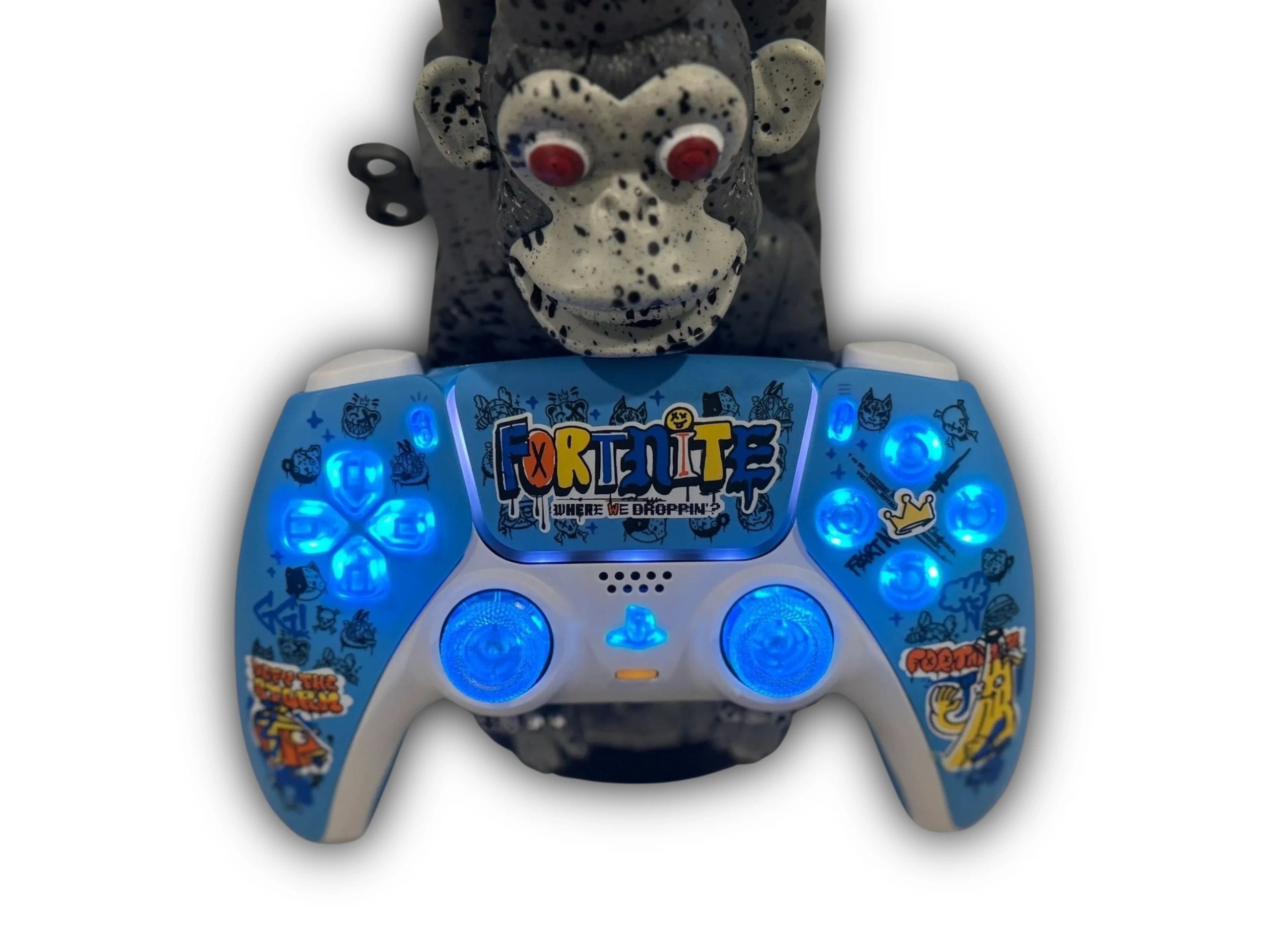 Custom Designed LED Fortnite PS5 Dualsense Controller - TrippyTaka