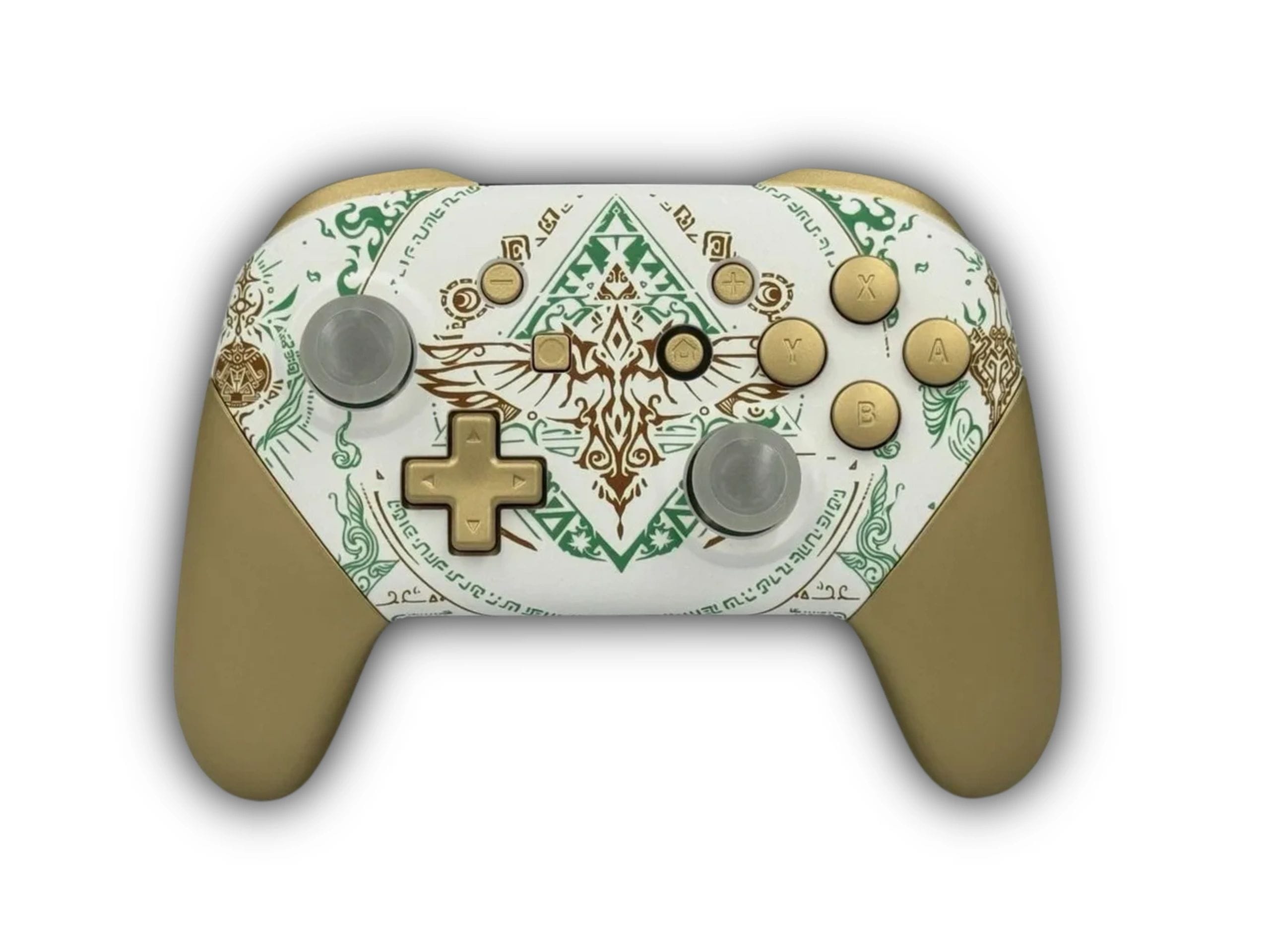 Custom "Totem of Kingdom" NS Pro Controller - White - TrippyTaka